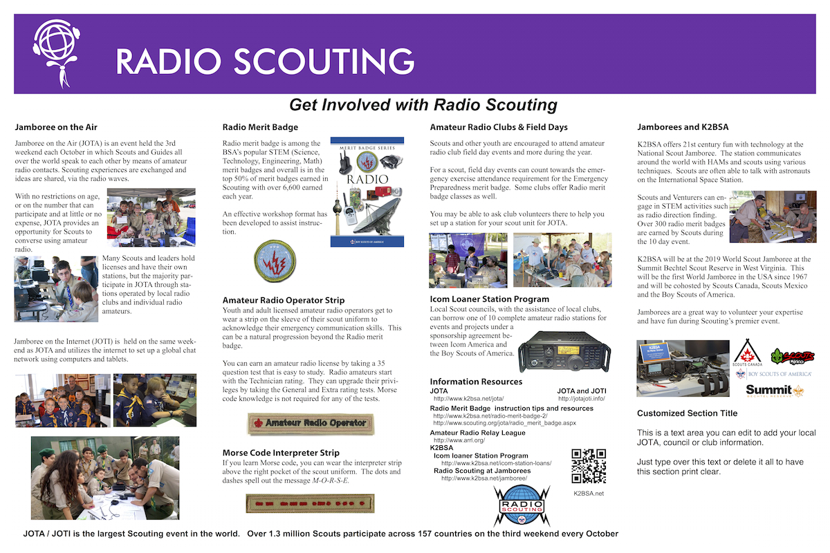 Radio Scouting Poster :: K2BSA Amateur Radio Association